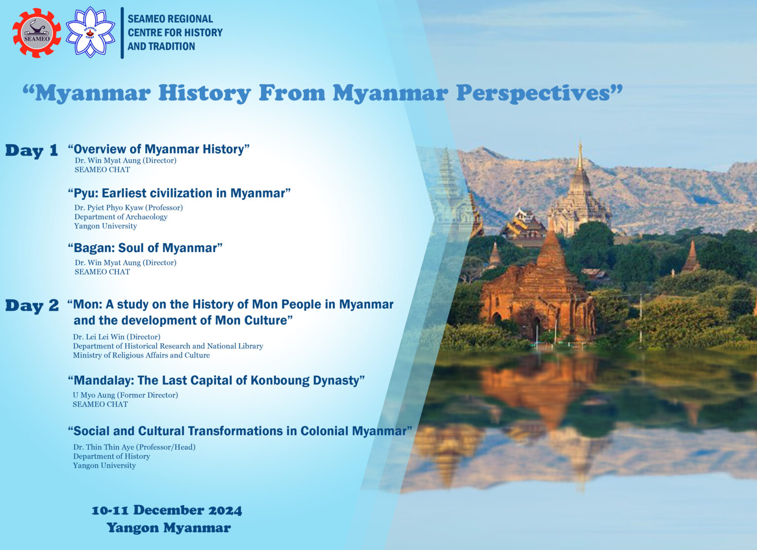 “Myanmar History From Myanmar Perspectives” – SEAMEO CHAT MYANMAR